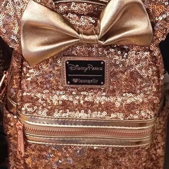 Disney | Bags | Rose Gold Minnie Mouse Backpack | Poshmark